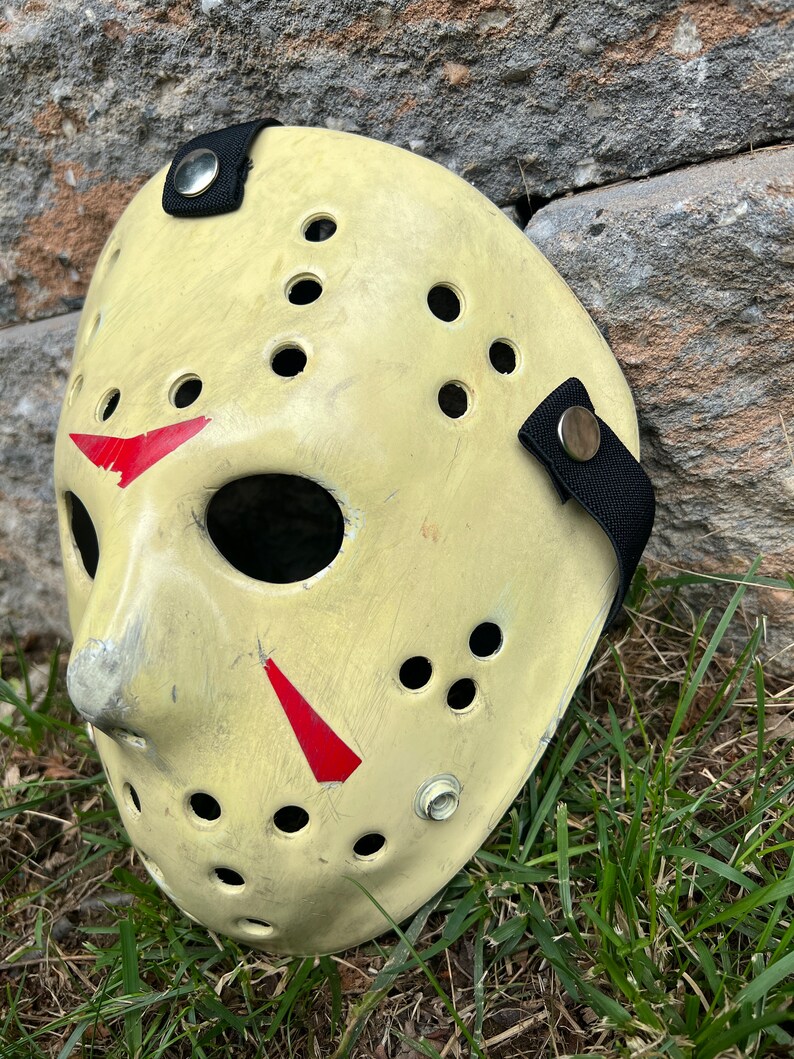 Jason Voorhees Friday the 13th Part 3 Hockey Mask, Custom Hyper Damaged ...