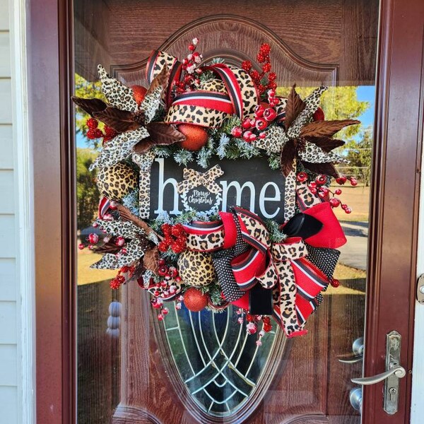 Leopard Print Wreath - Etsy