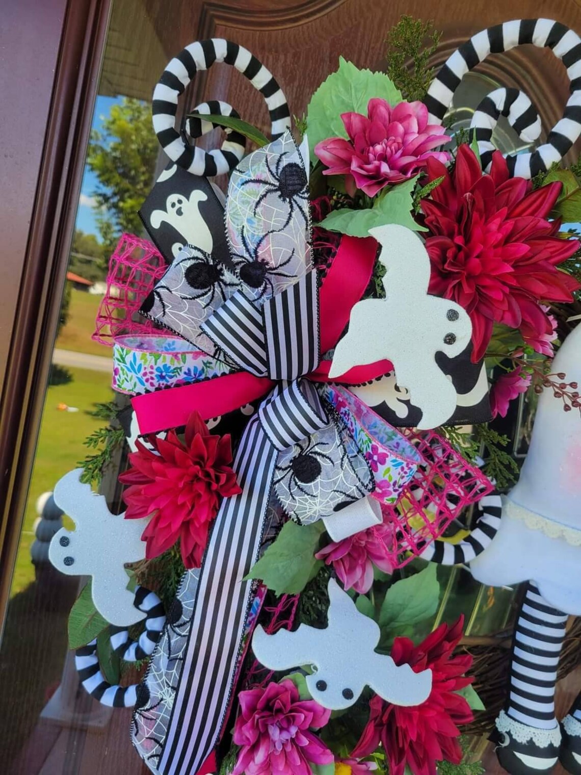 Ghost Wreath and Centerpiece Combination Halloween Whimsical - Etsy