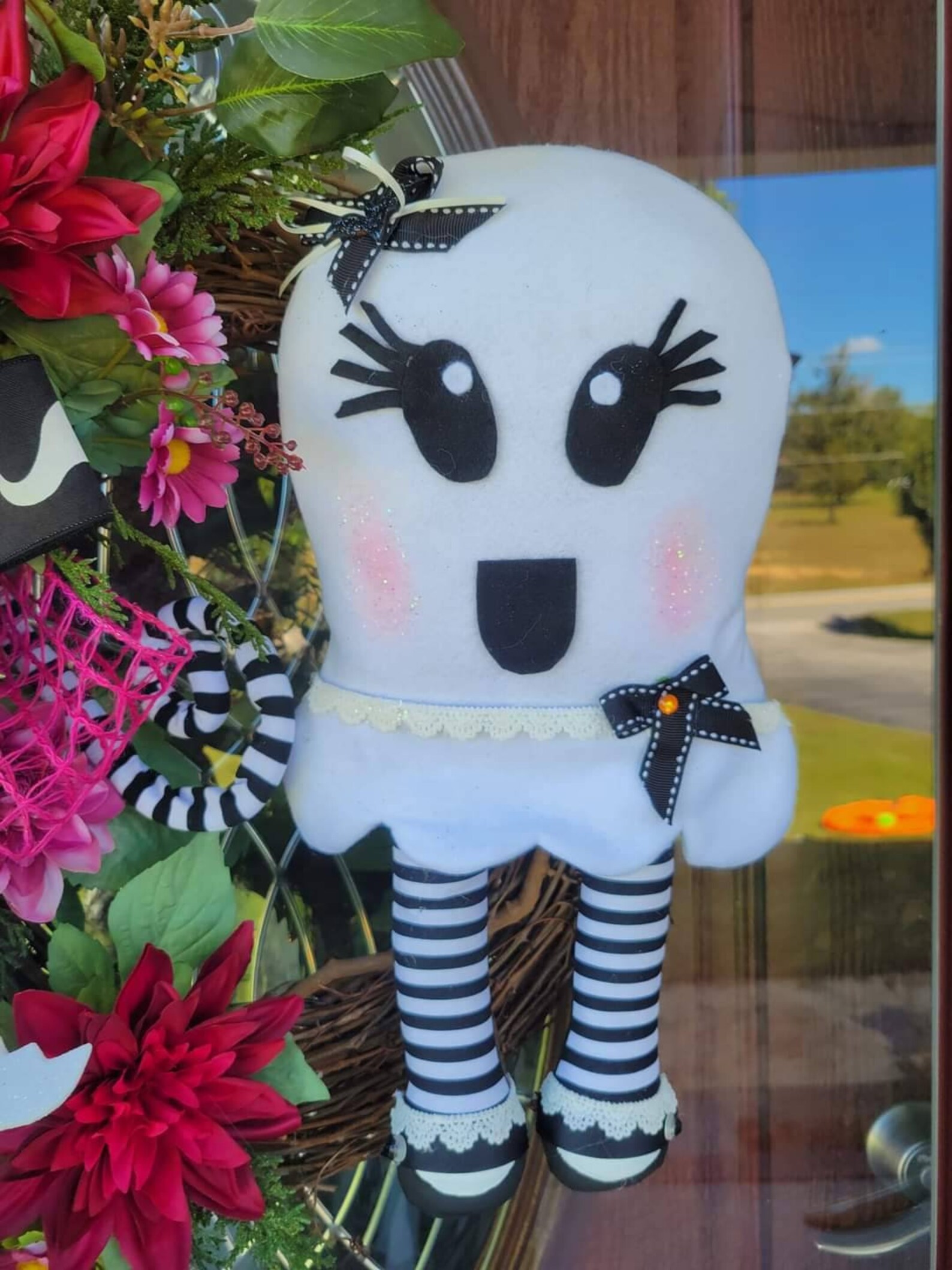 Ghost Wreath and Centerpiece Combination Halloween Whimsical - Etsy