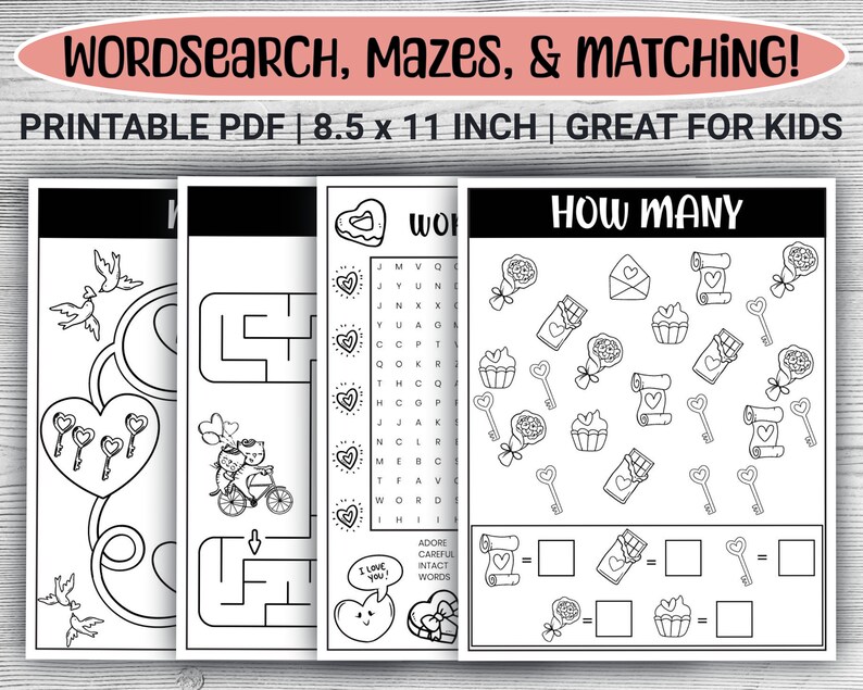 Printable Valentine's Day Activities for Kids | Valentine's Day Bundle ...