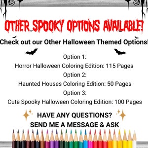 25 Scary Halloween Printable Coloring Book Pages | Downloadable PDF ...