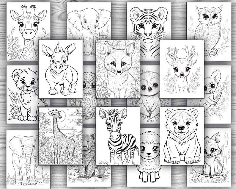 Printable Animal Coloring Pages for Kids and Adults, PDF Coloring Pages ...
