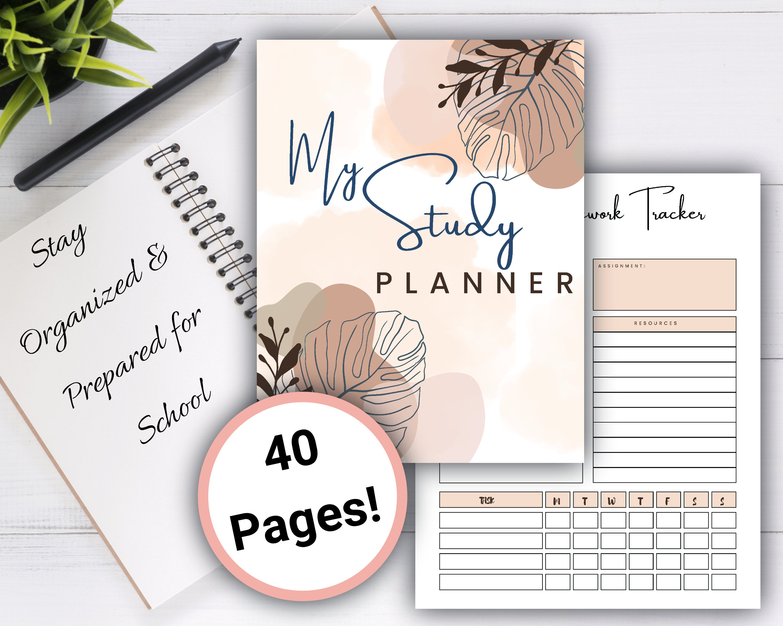 Printable Student Study Planner Academic Planner Printable - Etsy