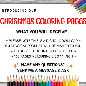 150 Christmas Coloring Pages: Festive Kids Activities (printable PDF ...