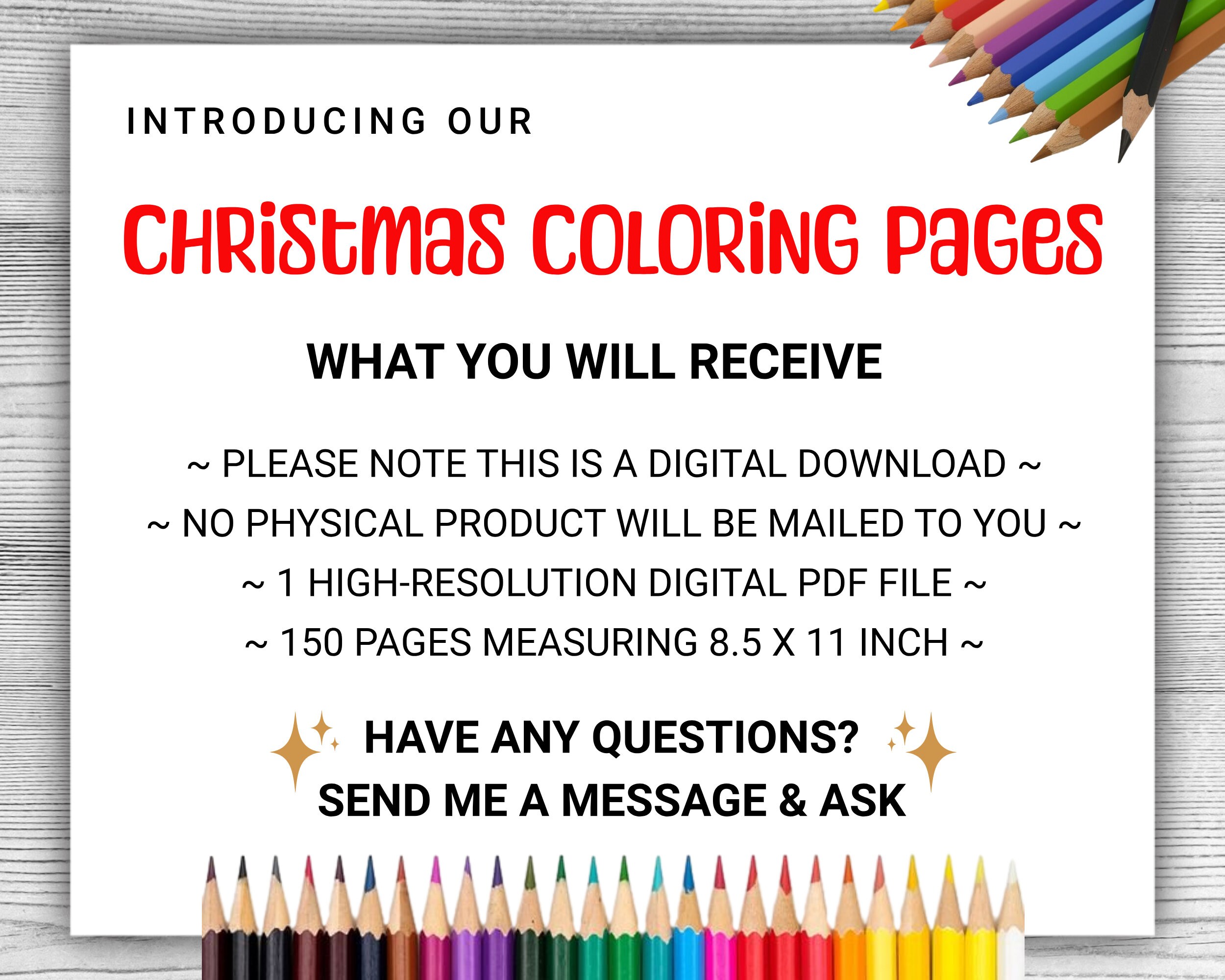150 Christmas Coloring Pages: Festive Kids Activities (printable PDF ...