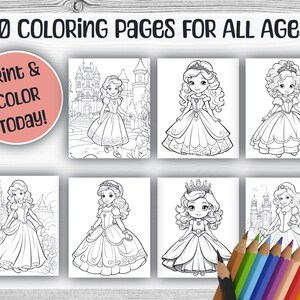 50 Princess Coloring Book Pages | Variety of Princess Coloring Pages ...