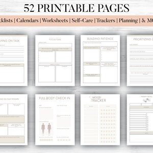 ADHD Bundle | 52 Pages | Printable ADHD Planner | Digital ADHD Journal ...
