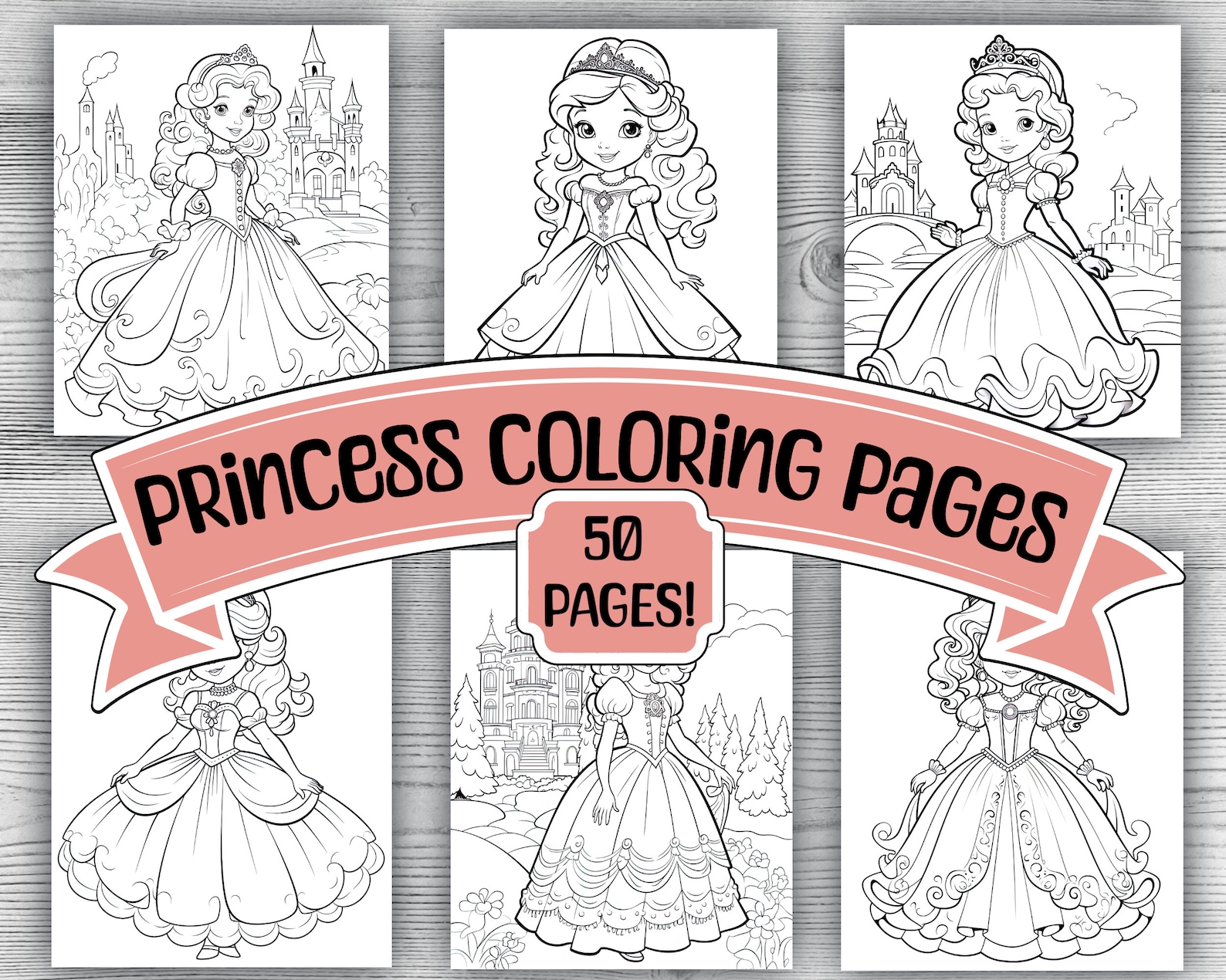 50 Princess Coloring Book Pages | Variety of Princess Coloring Pages ...