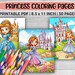 50 Princess Coloring Book Pages Variety of Princess Coloring - Etsy