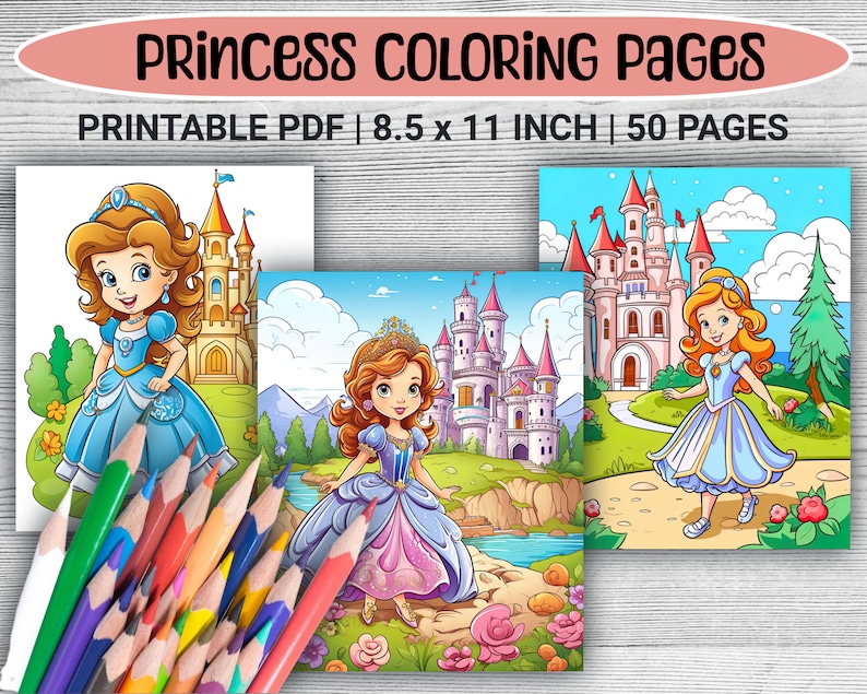 50 Princess Coloring Book Pages | Variety of Princess Coloring Pages ...