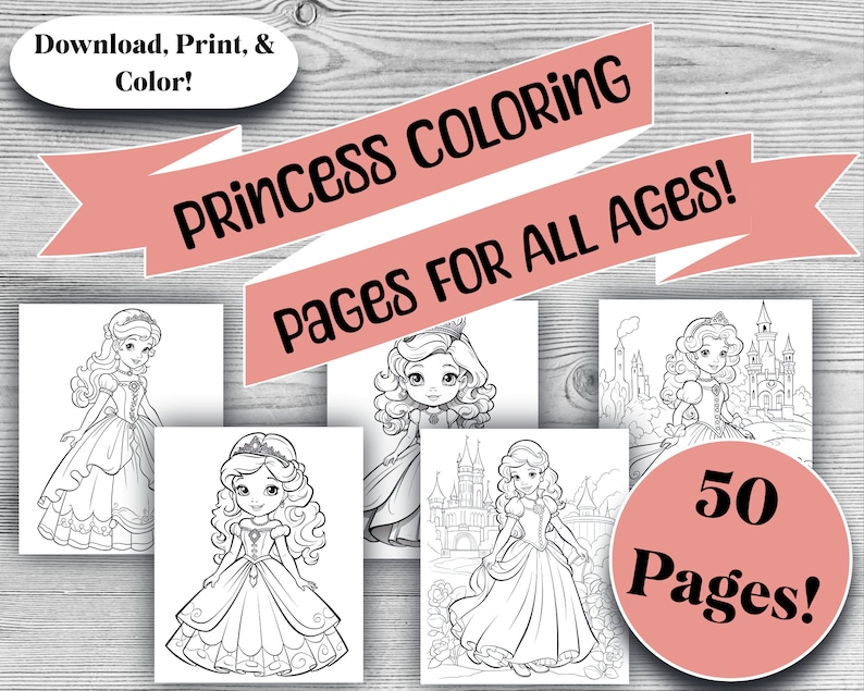 50 Princess Coloring Book Pages Variety of Princess Coloring Pages for ...
