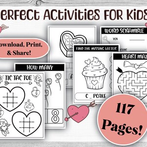 Printable Valentine's Day Activities for Kids | Valentine's Day Bundle ...