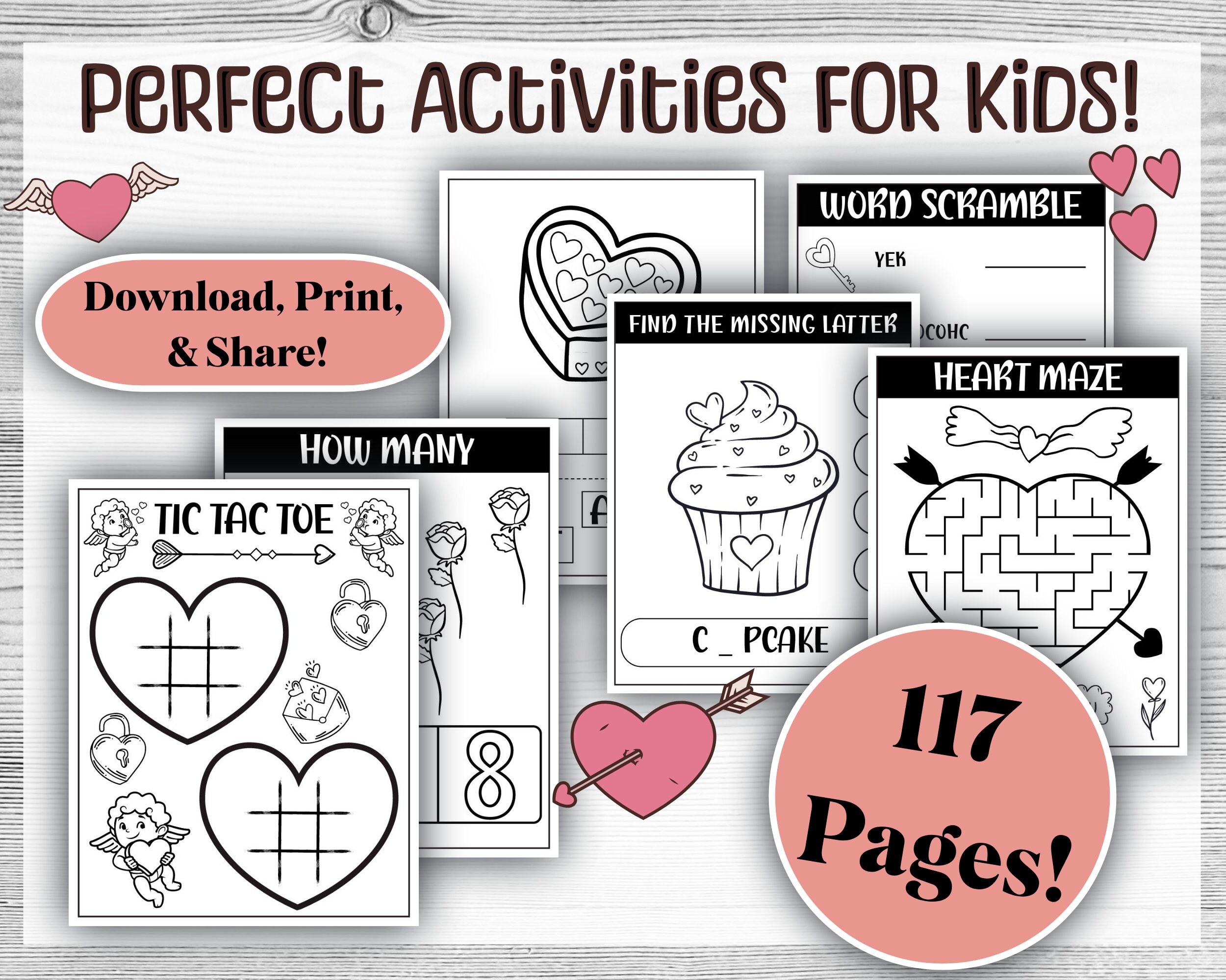 Printable Valentine's Day Activities for Kids | Valentine's Day Bundle ...