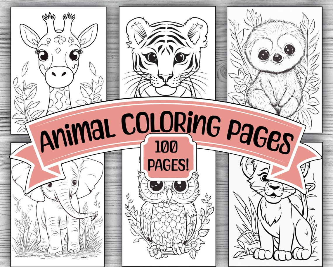 Printable Animal Coloring Pages for Kids and Adults, PDF Coloring Pages ...