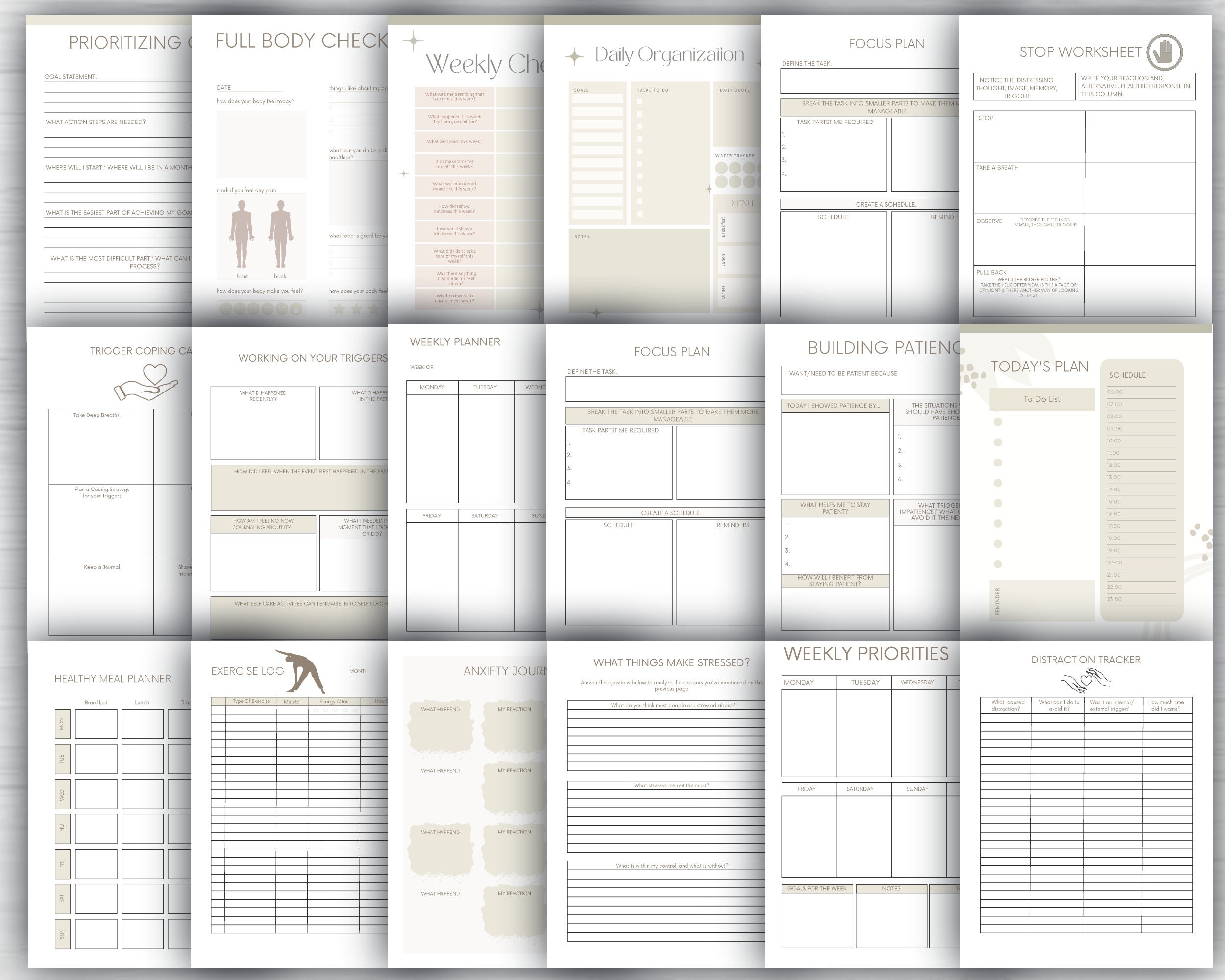 ADHD Bundle | 52 Pages | Printable ADHD Planner | Digital ADHD Journal ...