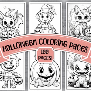 Halloween Printable Coloring Book Pages for Children and Adults ...
