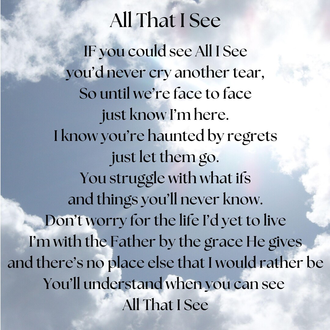 Grieving a Loss of a Loved One, Loss, Grief, Memorial Gift, Song for ...