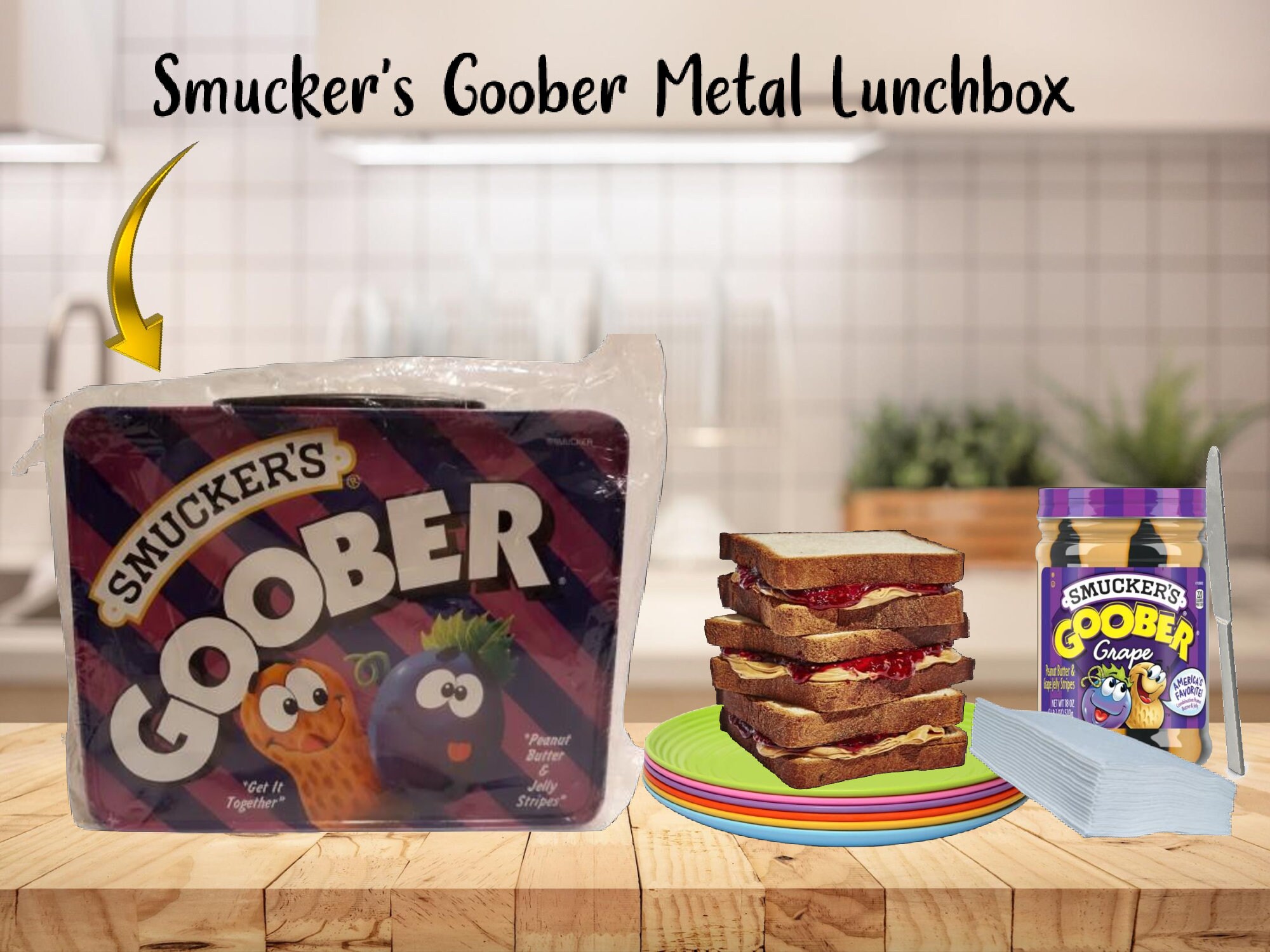 Vintage Smucker's Goober Peanut Butter & Jelly Uncrustables Wonderful ...