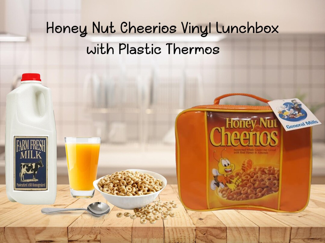 Vintage Honey Nut Cheerios Vinyl Lunchbox With Beverage Container - Etsy