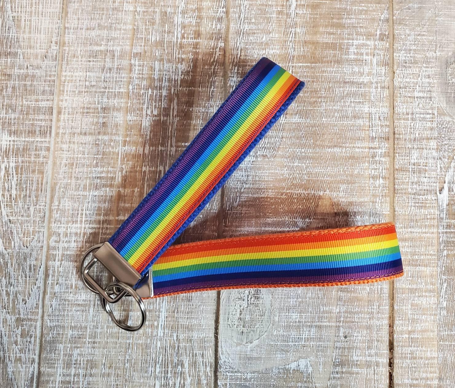 Pride Flag Rainbow Keychain LGBTQ Lanyard Key Fob Wristlet - Etsy