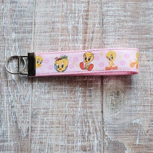 Tweety Bird Key Chain Wristlet, Keychain With Cotton Webbing Backing ...