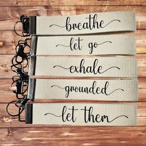 Let Them Keychain Wristlet | Boundaries Reminder | Cotton Wristlet for ...
