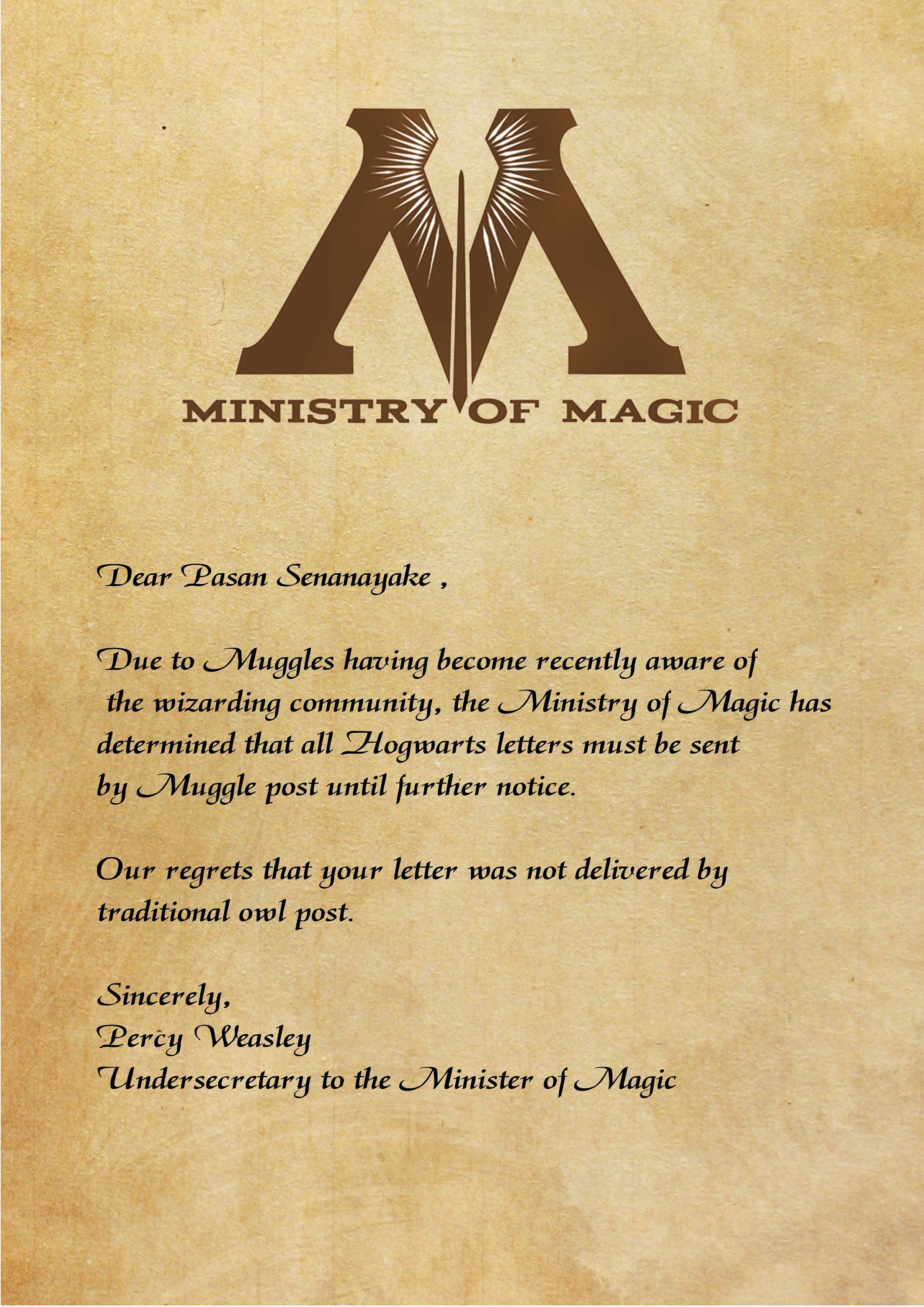 Harry Potter Hogwarts Letter Font