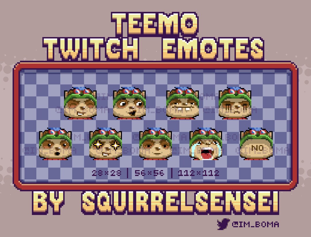 9 Teemo Emotes for Twitch Streaming and Discord/youtube Channels ...