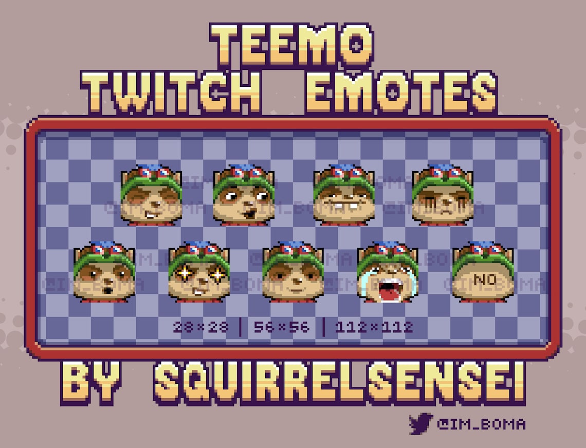 9 Teemo Emotes for Twitch Streaming and Discord/youtube Channels ...