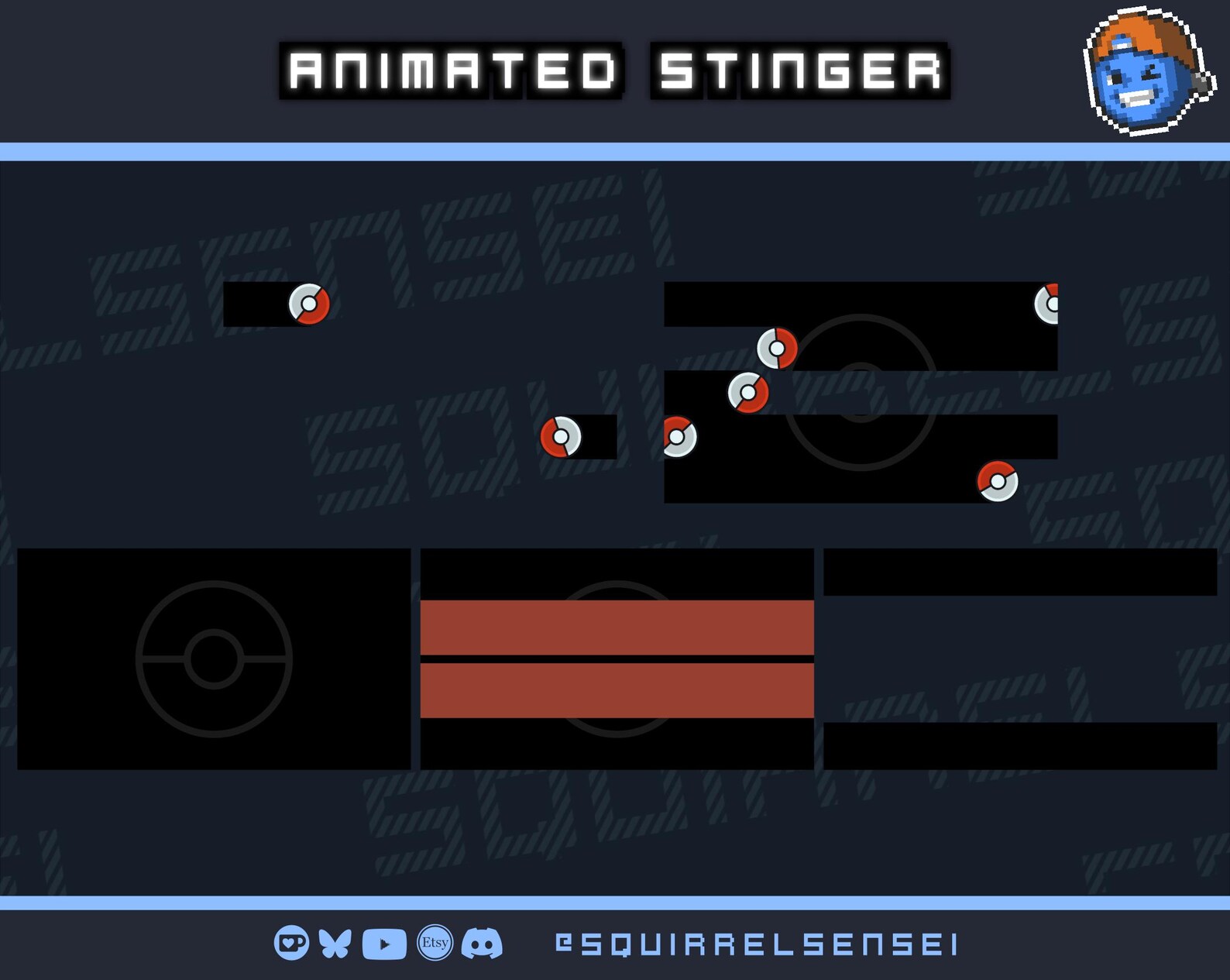Animated Pokemon Twitch Streaming Pack | Overlay, Scenes, Panels ...
