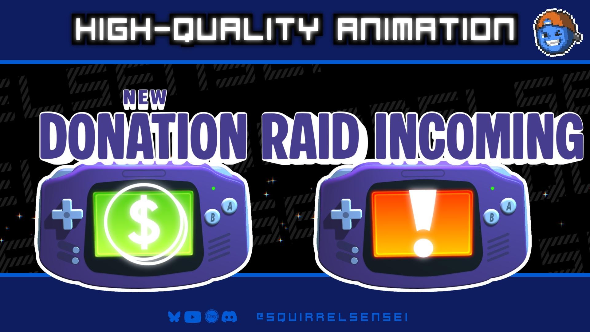 3D GBA Animated Alerts for Twitch Streaming | 60 FPS WEBM | Audio ...