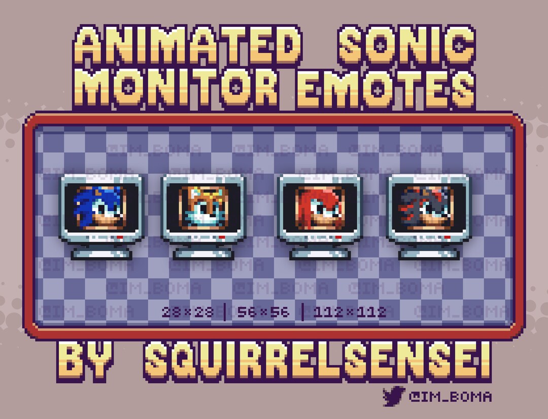 Sonic Monitor Emotes for Twitch Streaming and Discord/youtube Channels ...