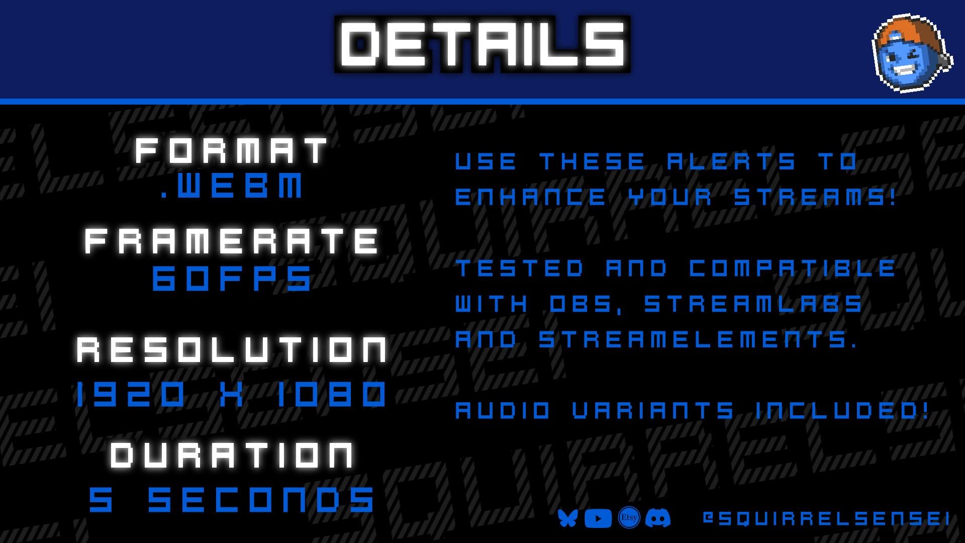 3D GBA Animated Alerts for Twitch Streaming | 60 FPS WEBM | Audio ...