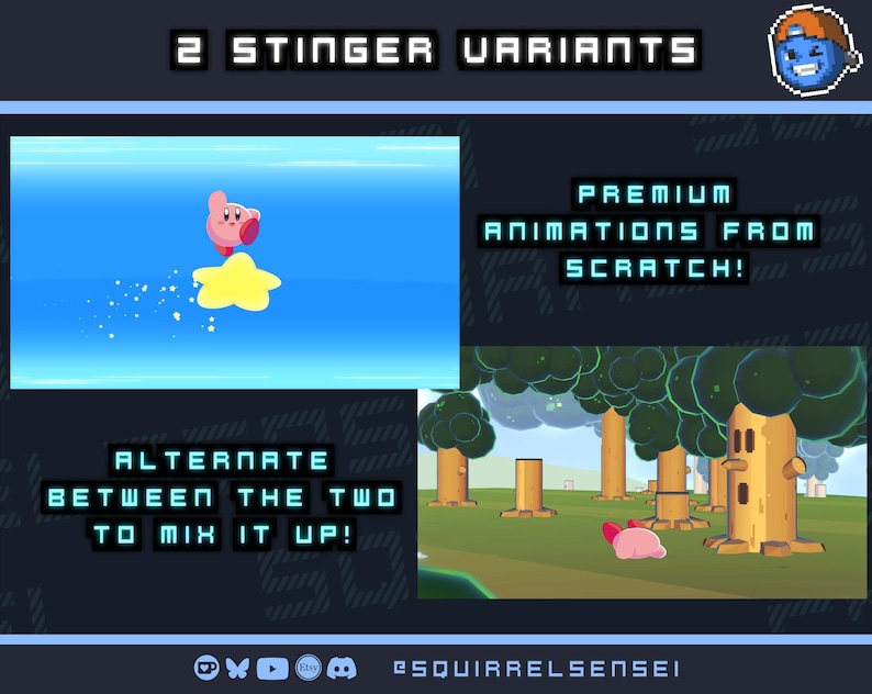 Kirby Twitch Complete Stream Pack | Overlay, Scenes, Panels, Alerts ...