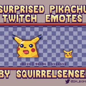 Surprised Pikachu Emote for Twitch Streaming and Discord/youtube ...