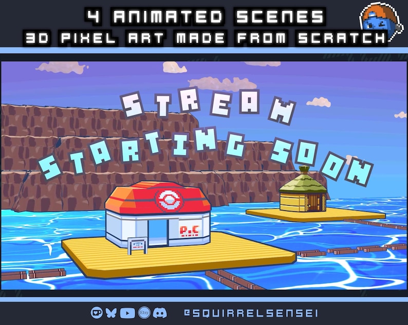 Animated Pokemon Twitch Streaming Pack | Overlay, Scenes, Panels ...