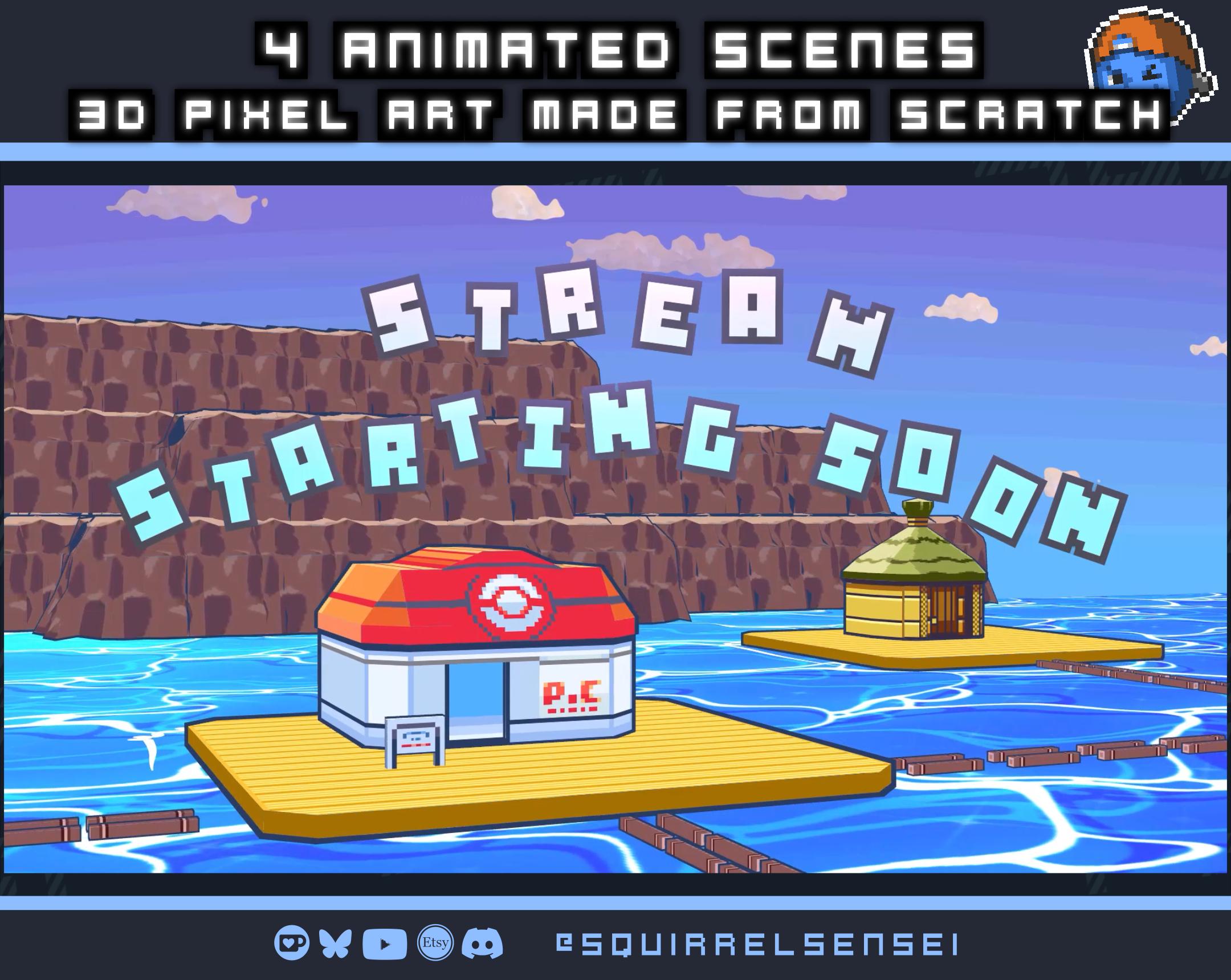 Animated Pokemon Twitch Streaming Pack | Overlay, Scenes, Panels ...