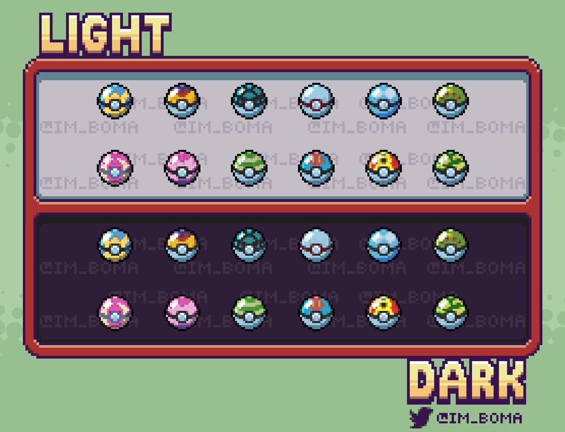 Pokeball Sub Badges set 2 for Twitch Streaming and Discord/youtube ...