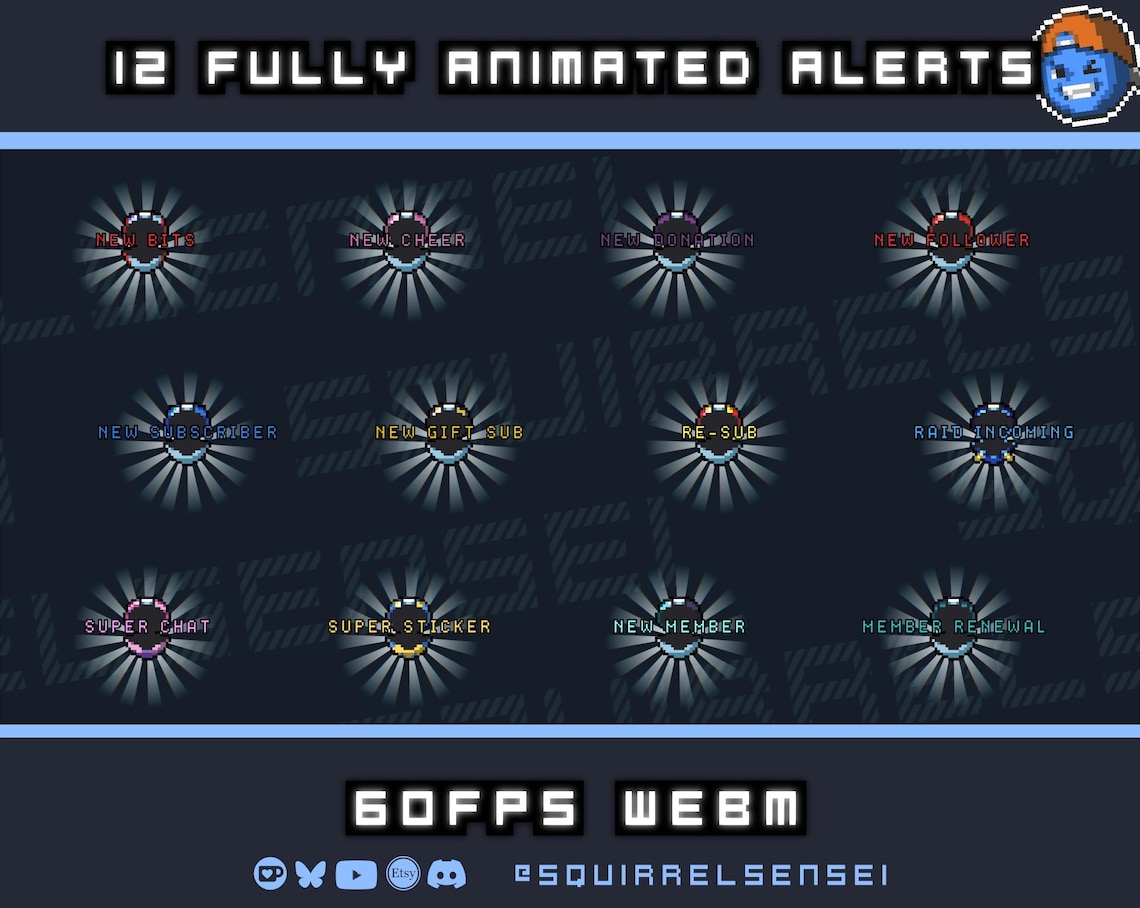 Animated Pokemon Twitch Streaming Pack | Overlay, Scenes, Panels ...