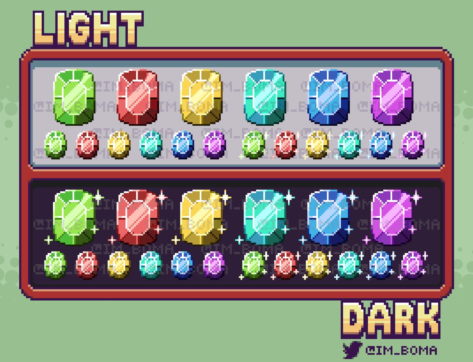 Pixel Gemstone Badges for Twitch Streaming and Discord/youtube Channels ...