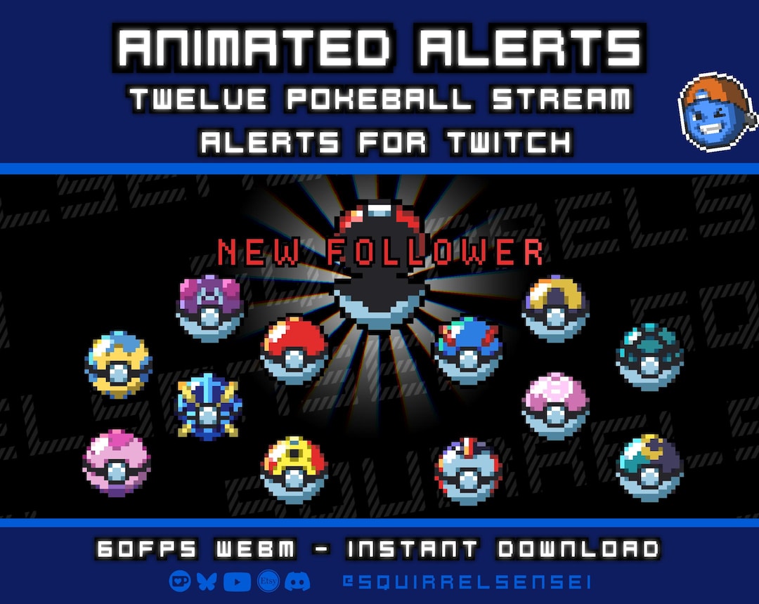 Animated Pokeball Alerts for Twitch & Youtube Streaming | 60 FPS WEBM ...