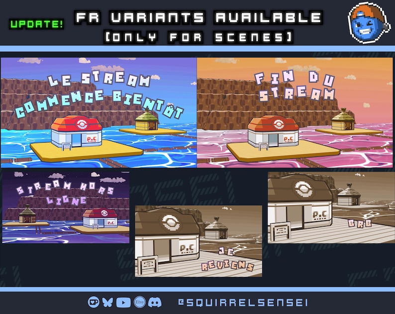 Animated Pokemon Twitch Streaming Pack | Overlay, Scenes, Panels ...