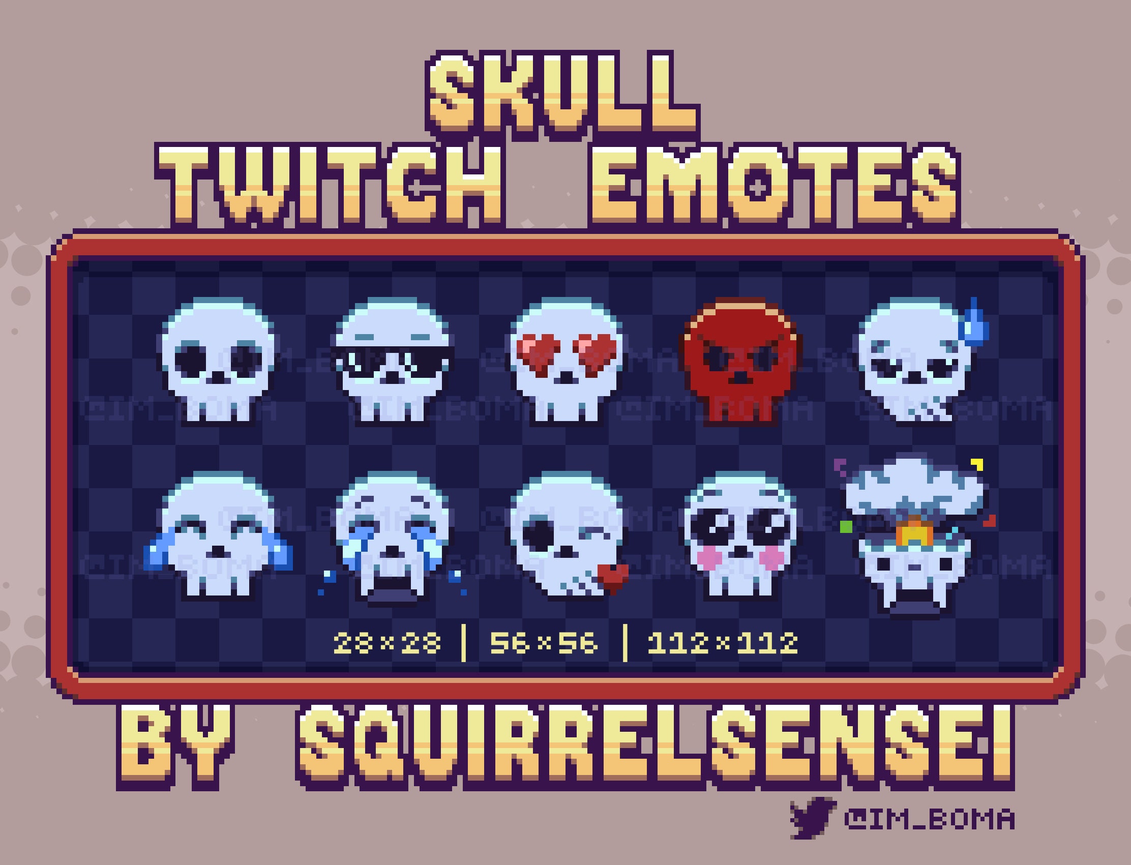 Skull Emotes for Twitch Streaming and Discord/youtube Channels | Spooky ...