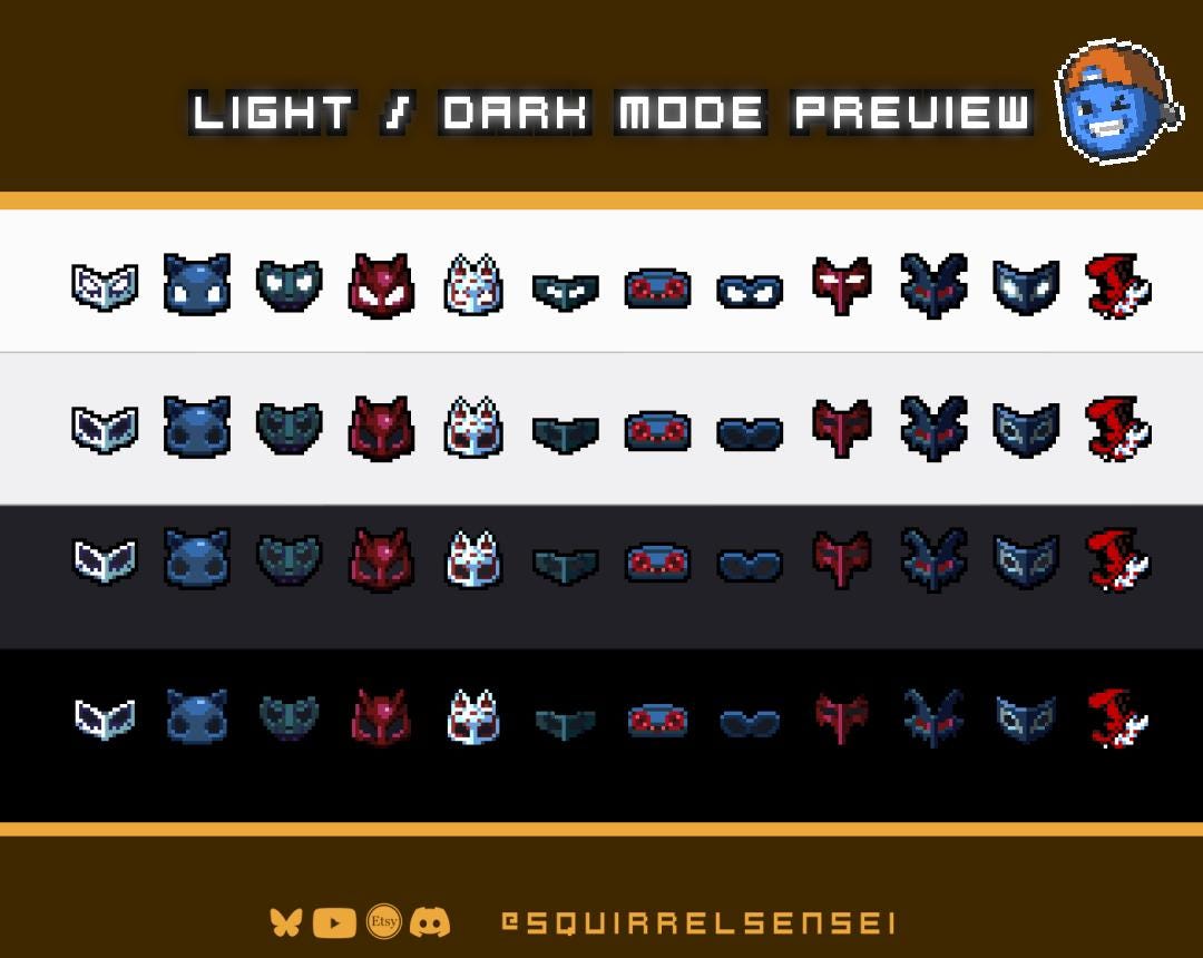 12 Persona 5 Mask Badges for Twitch Streaming and Discord/youtube ...