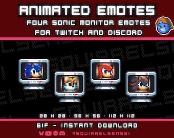 Sonic Monitor Emotes for Twitch Streaming and Discord/youtube Channels ...