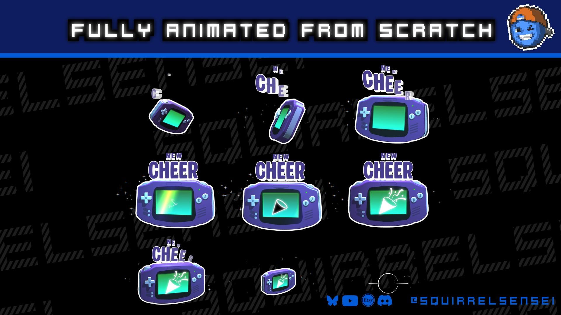 3D GBA Animated Alerts for Twitch Streaming | 60 FPS WEBM | Audio ...