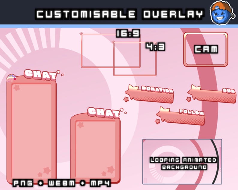 Kirby Twitch Complete Stream Pack | Overlay, Scenes, Panels, Alerts ...