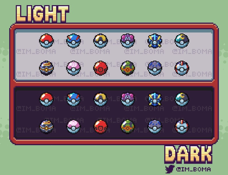 Pokeball Sub Badges for Twitch Streaming and Discord/youtube Channels ...