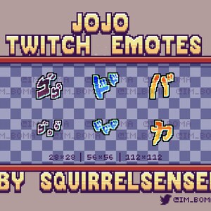 6 Jojo Emotes for Twitch Streaming and Discord/youtube Channels ...